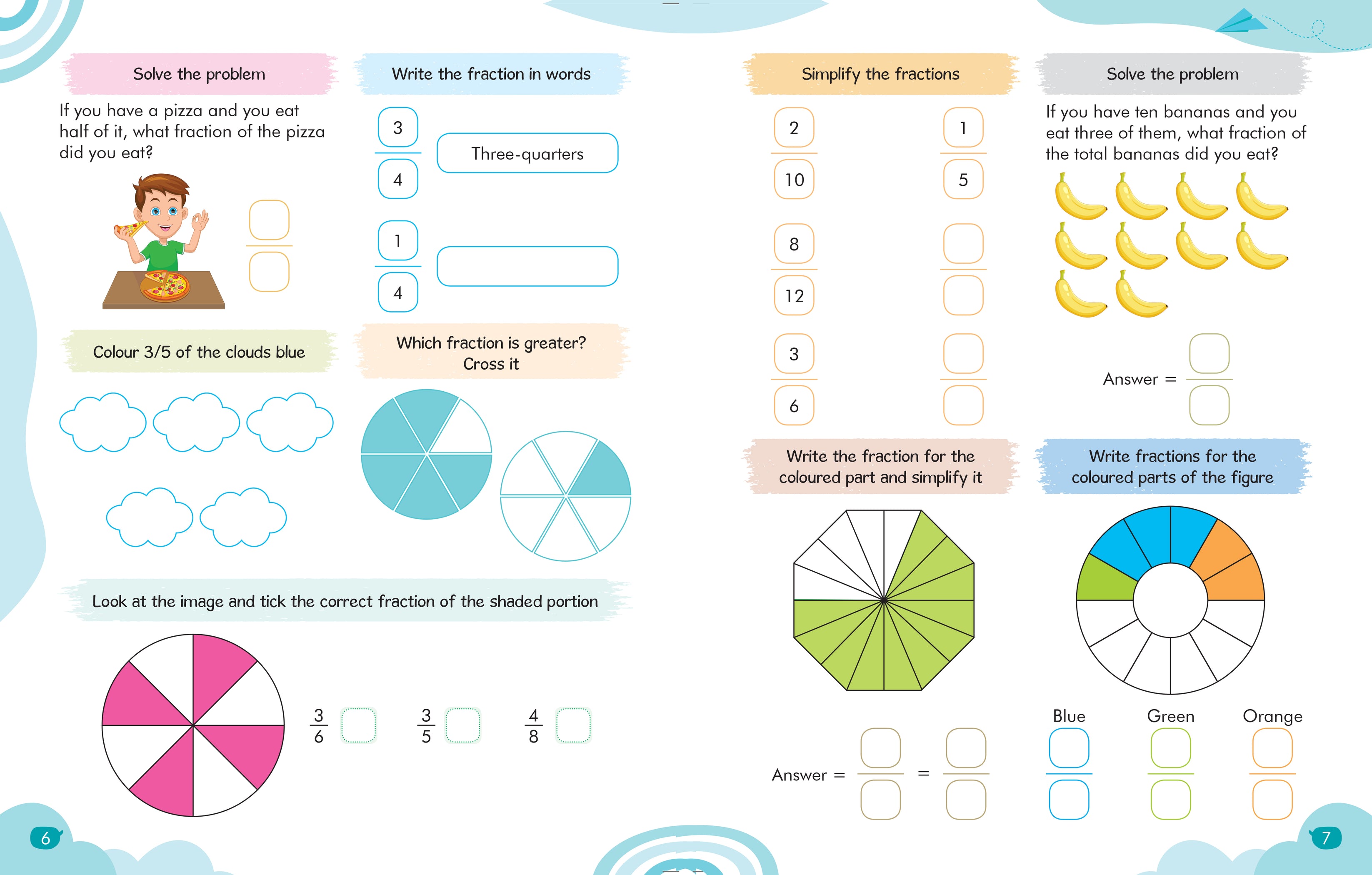 Math Activity Book for Kids - 200+ Fraction Activities — Maple Press
