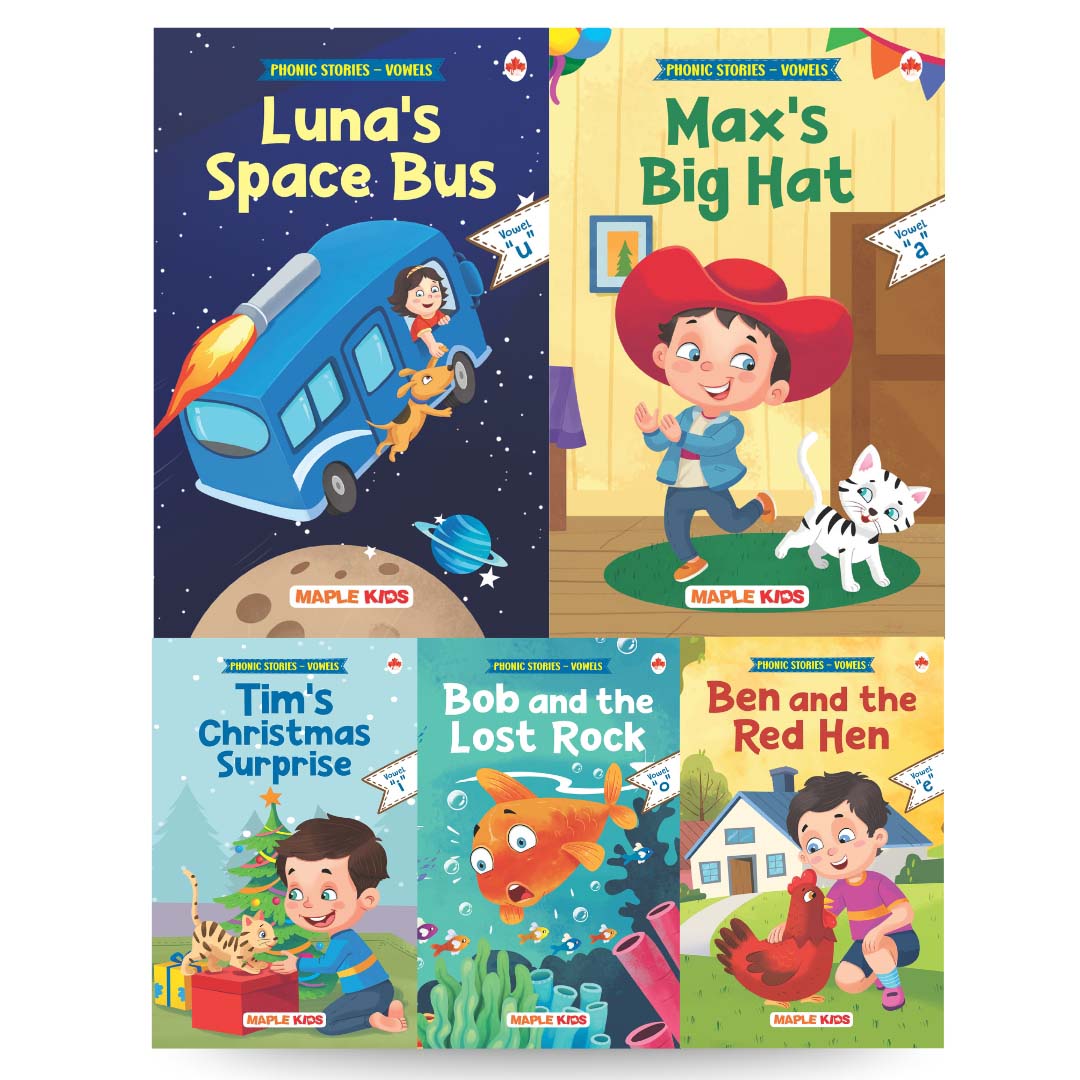 Phonic Stories - Vowels (Set of 5 Books) — Maple Press