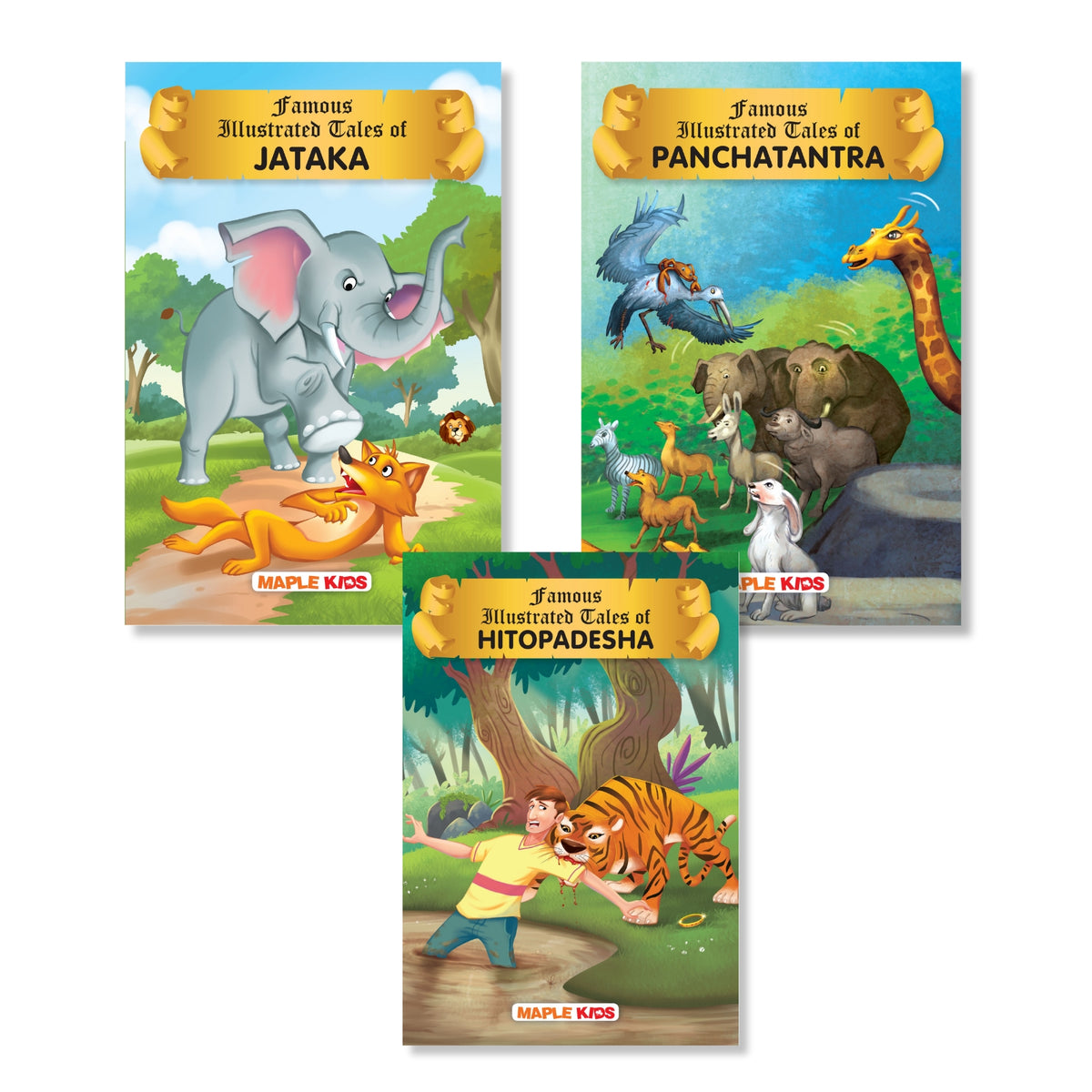 Jataka, Panchatantra and Hitopadesha (Set of 3 Books) — Maple Press