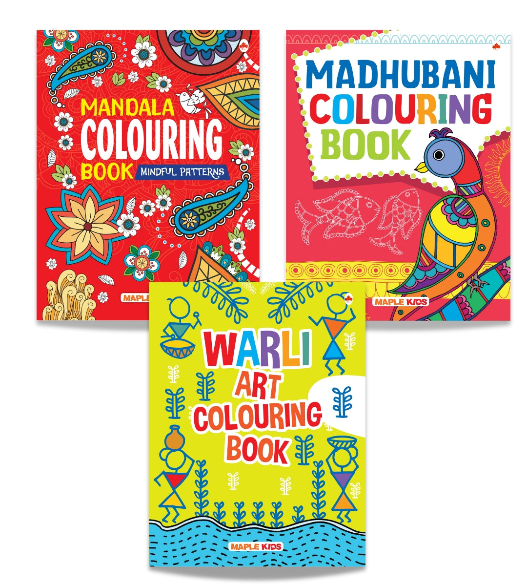 Colouring Books for Kids and Adults (Set of 3 Books) — Maple Press