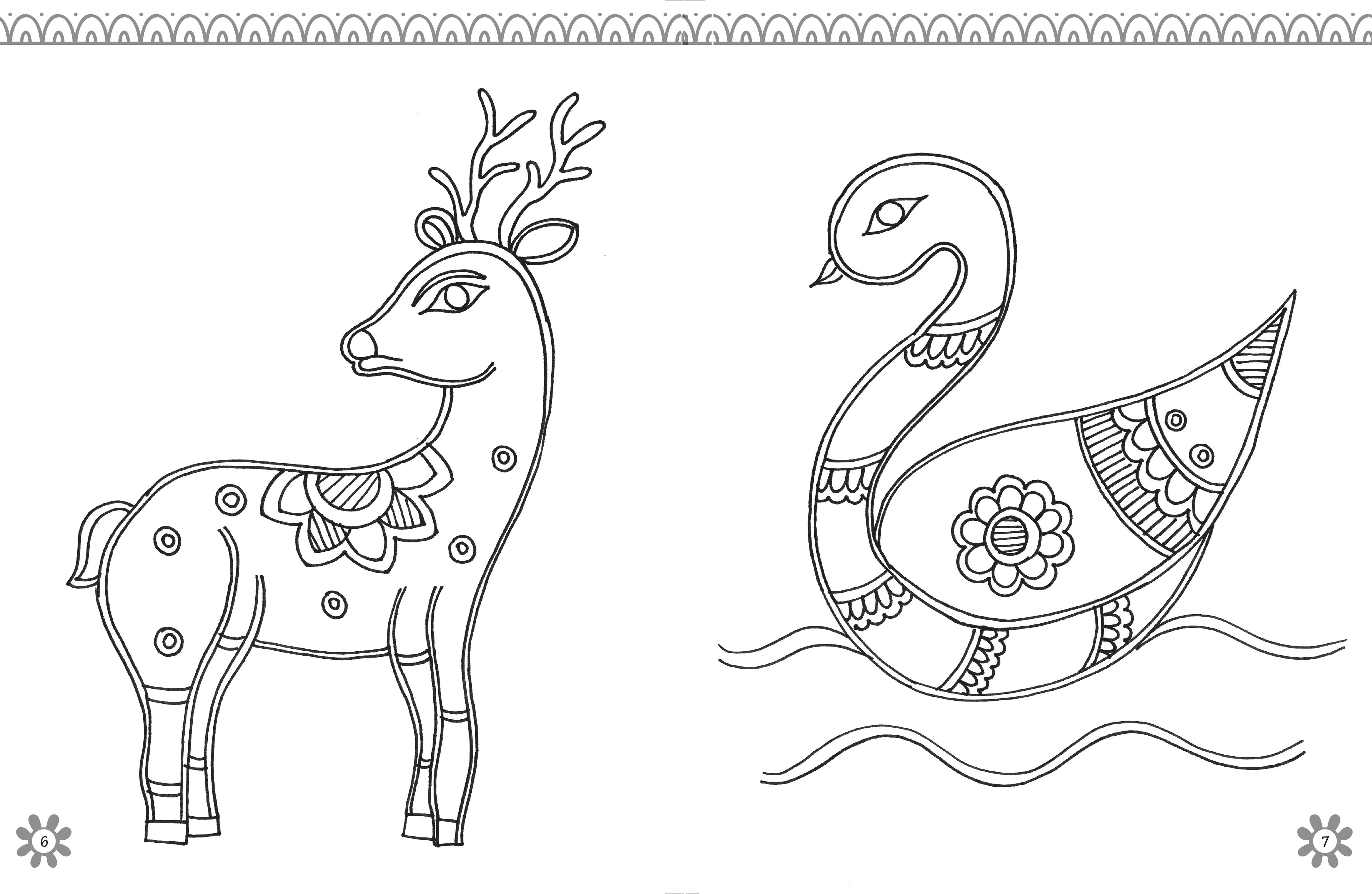 Colouring Books (Set of 3 Books) - Mandala, Doodle, Madhubani — Maple Press