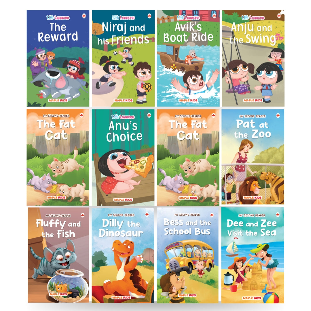 Story Books for Kids (Set of 12 Books) (Illustrated) — Maple Press