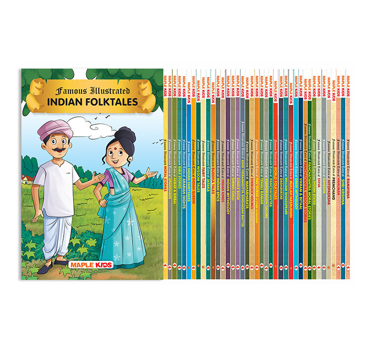 Story Books for Kids (Set of 50 Books) (Illustrated) — Maple Press