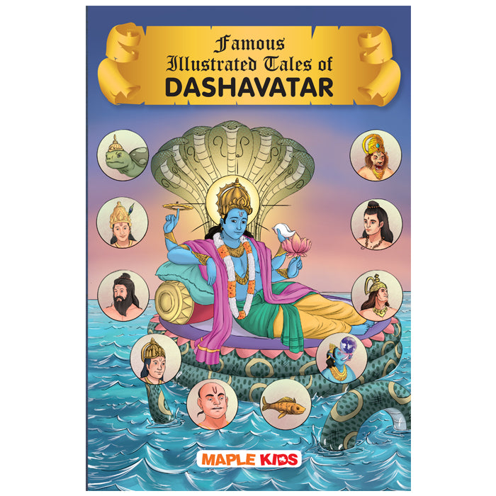 Vishnu Dashavatar Lord Vishnu Dashavatara Phad Style Handmade Painting