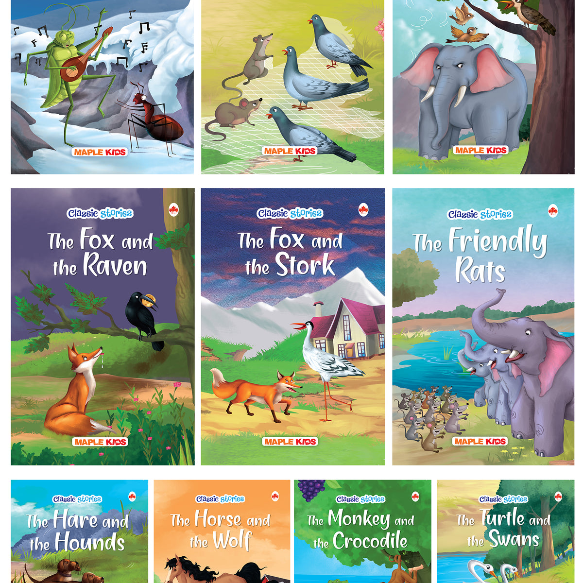 Story Books for Kids - Classic Stories (Illustrated) (Set of 10 Books ...